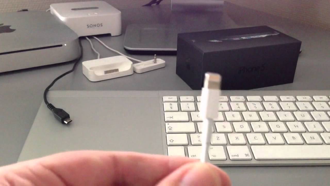 iPhone 5 Lightning til micro USB adapter - YouTube