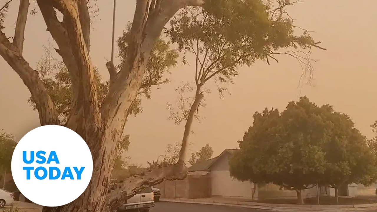 Dust storm sweeps through amid record-breaking heat and thunderstorms | USA TODAY - YouTube