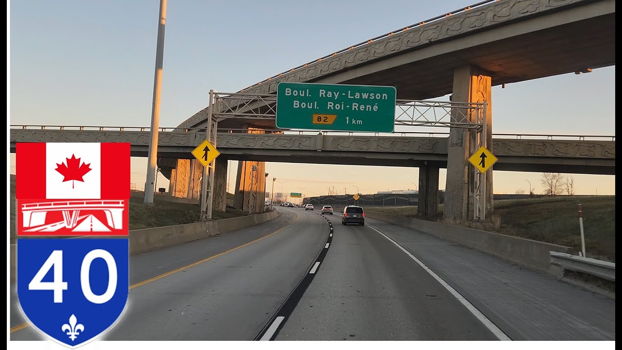Autopista 40 Est MOntreal Canada 4k vídeo . Sunrise - YouTube