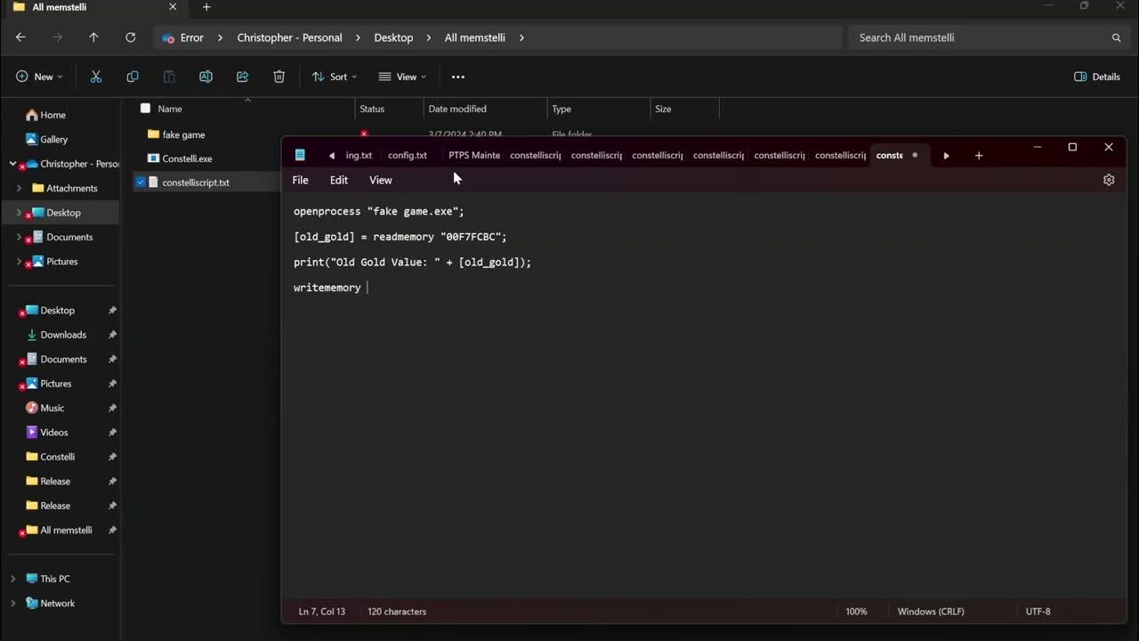 Memstelli | Read&Write process memory in an interpreted language - YouTube