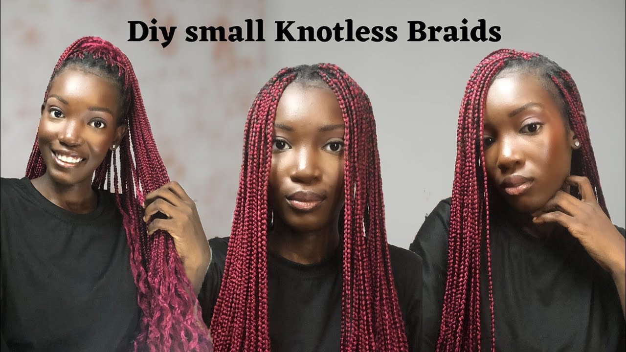 Braid With Me: SMALL KNOTLESS BRAIDS USING DARLING HAIR - YouTube