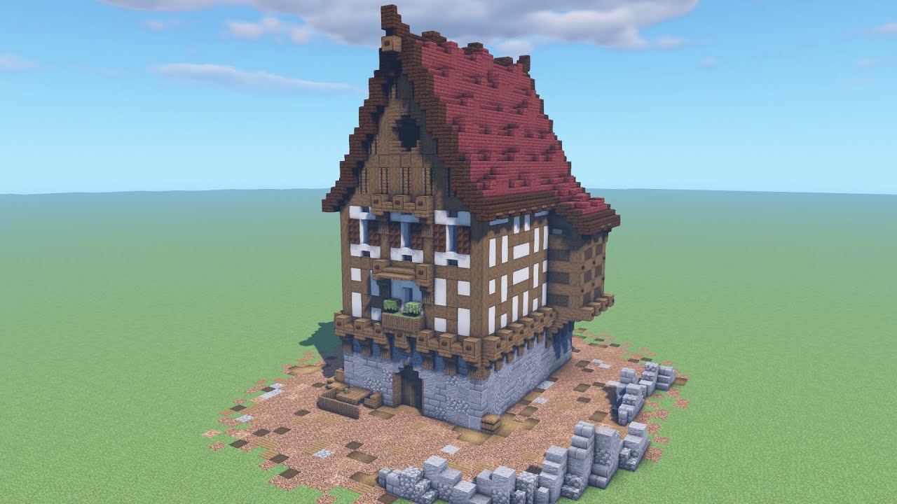 Minecraft: How to build a Medieval House [ Tutorial ] - YouTube