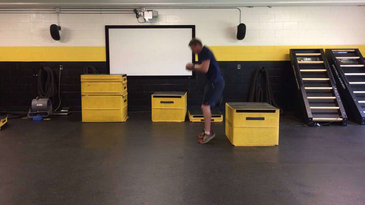 Depth Jump With Forward Broad Jump - YouTube