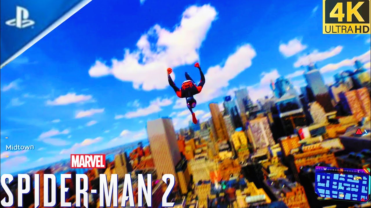 10 Minute and 34 Seconds of Pro Web Swinging In Spider-Man 2 (0 Assist ...