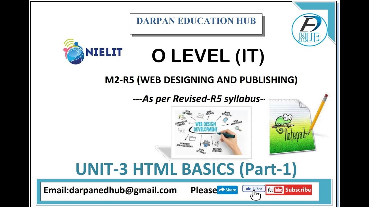 HTML Basics Theory Part1|NIELIT O Level M2-R5(Web Designing & Publishing) - YouTube
