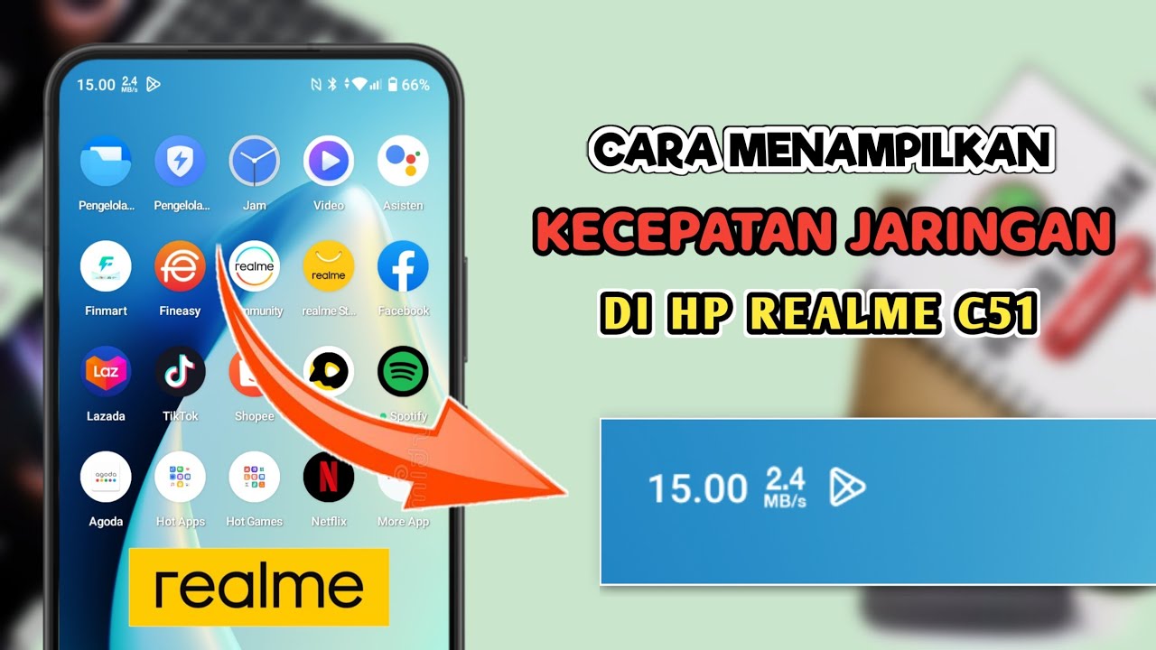 Cara Menampilkan Kecepatan Jaringan Di HP Realme C51 - YouTube