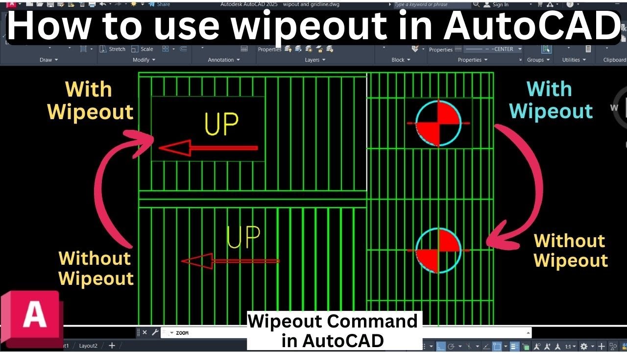how to use wipeout in autocad 2025 | autocad wipeoutframe | wipeout ...