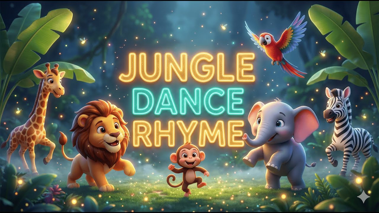 Dancing Animals in the Jungle | Jungle Dance Rhyme for Children | Fun ...