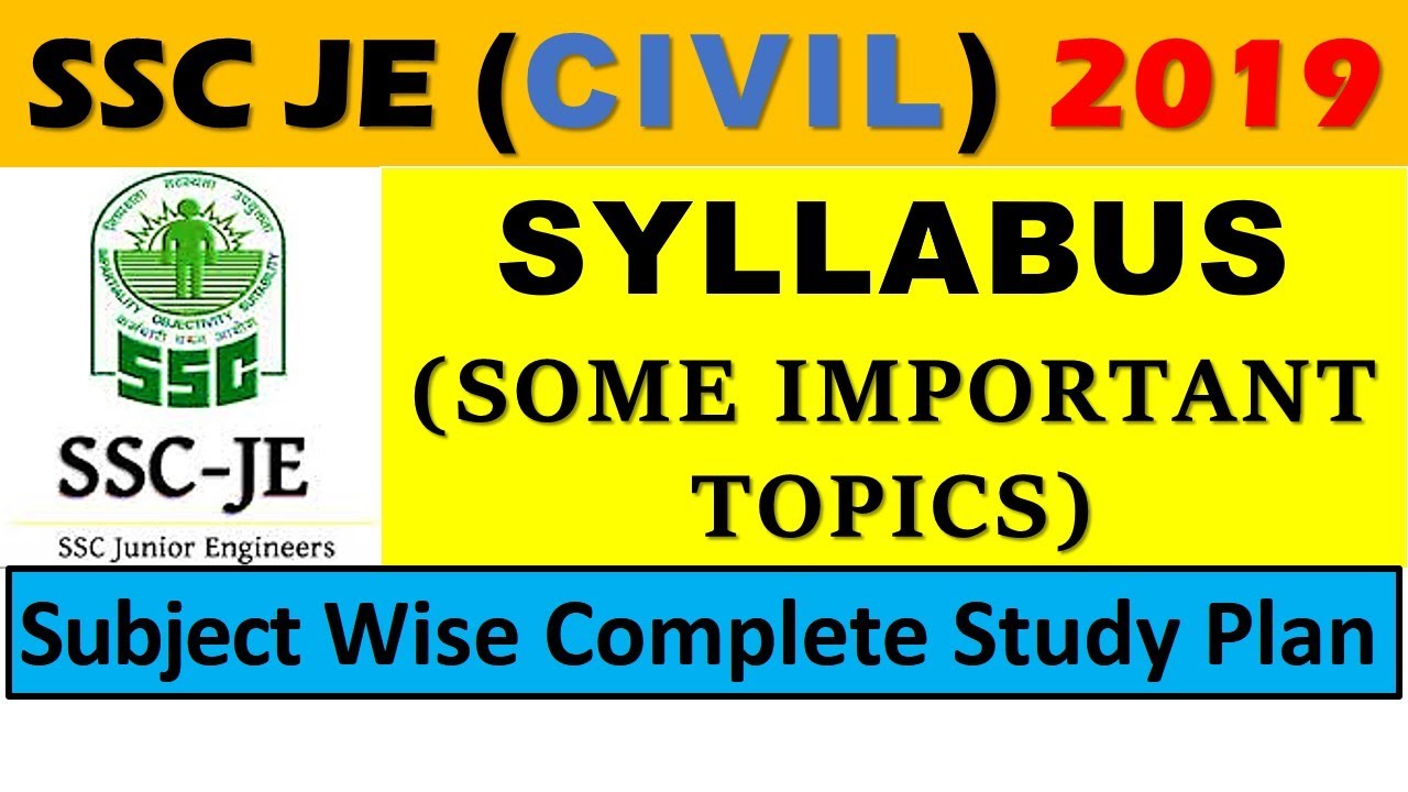 SSC JE CIVIL SYLLABUS 2021 Some Important Topics ssc-je-civil-syllabus-2021-some-important-topics