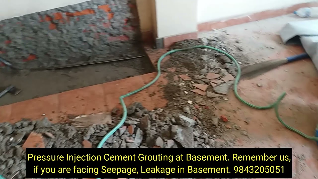 Pressure Injection #Grouting at #basement - YouTube