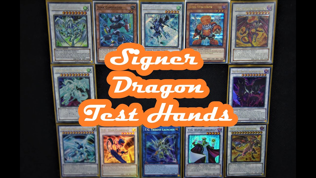 Signer Dragons Test Hands (Red Dragon Archfiend and Stardust Dragon ...