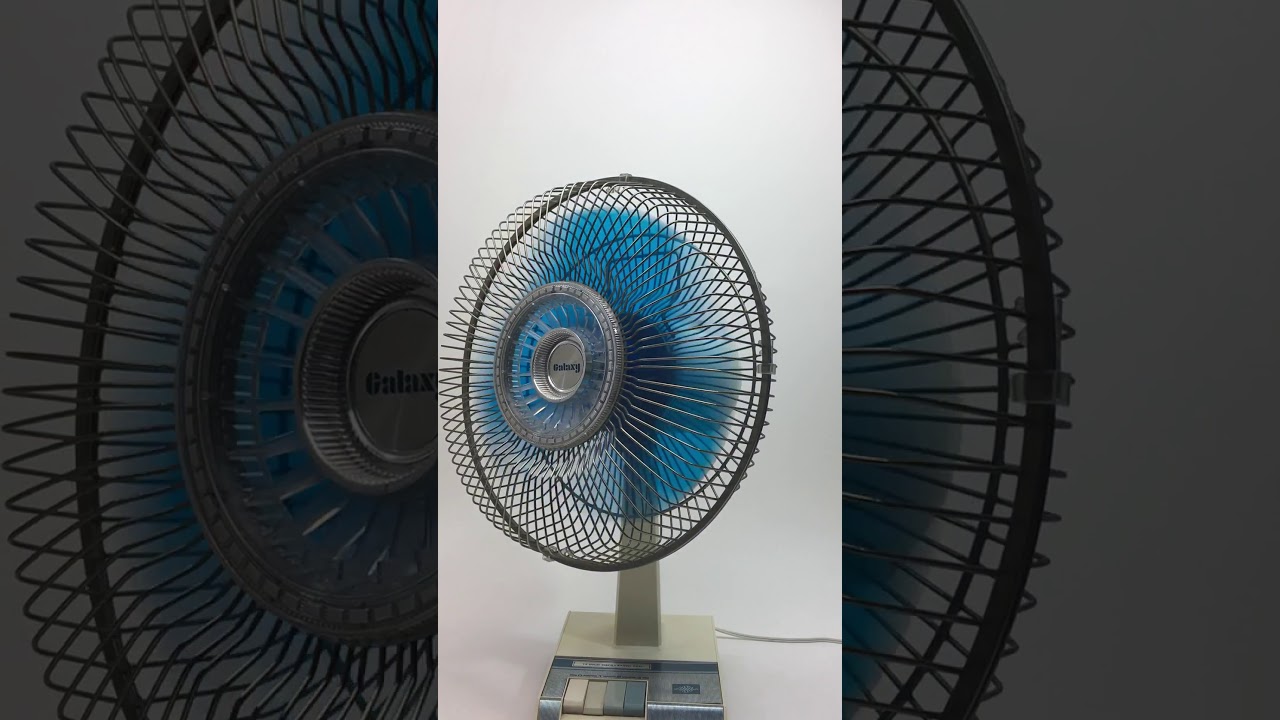 Galaxy 12" blue fan - YouTube