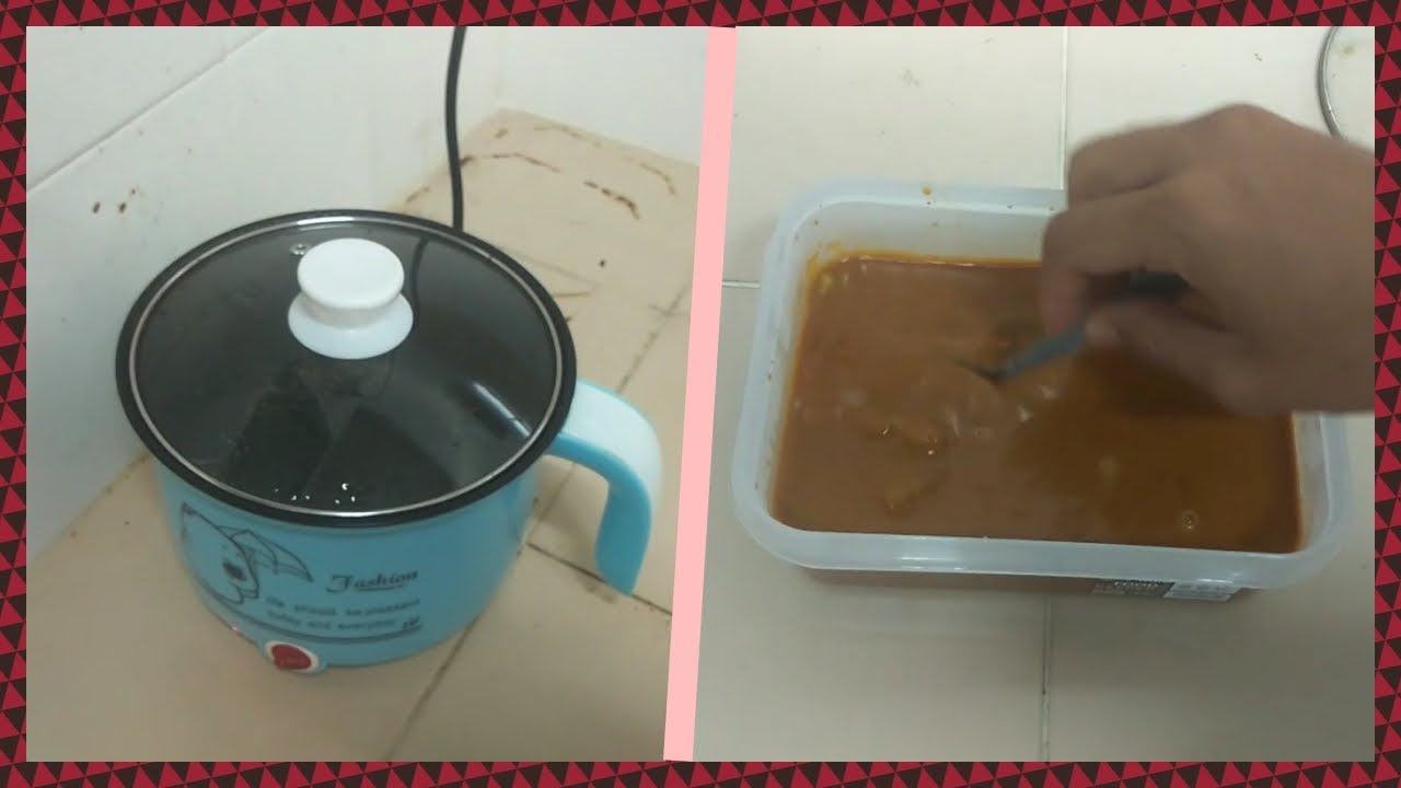 {Cooking Vlog} Cooking in Dorm with an electric cooker (Curry with beef ...