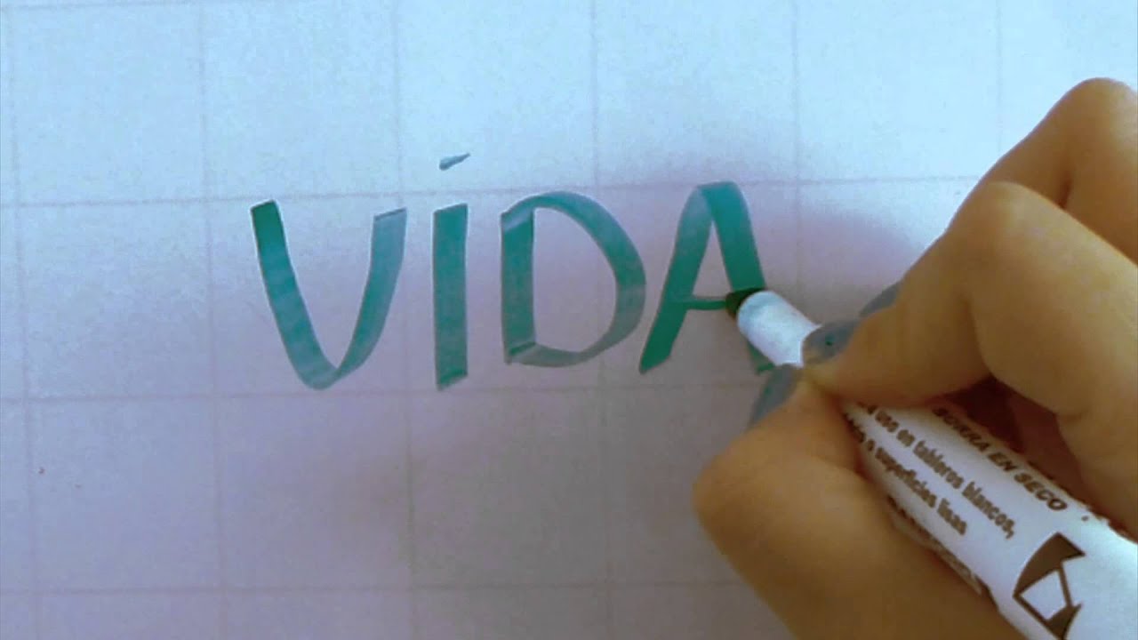 #2946, Escribiendo la palabra VIDA [Efecto], Letras y palabras - YouTube