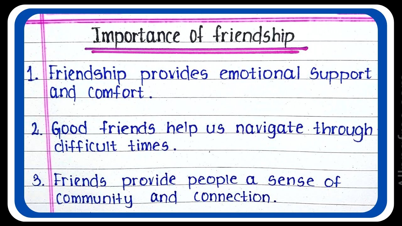 Essay on importance of friends | value of friends essay in English ...
