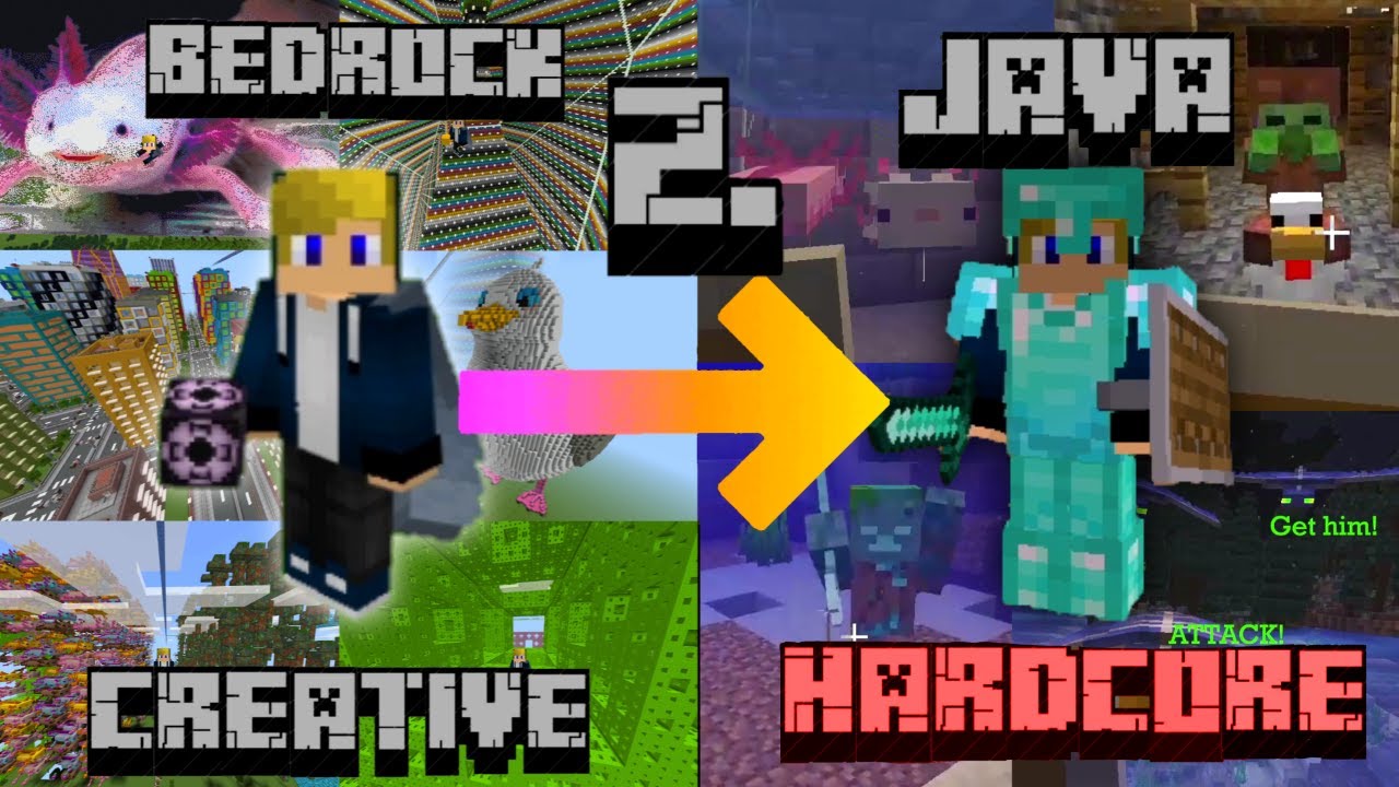 Bedrock Creative Player Plays Java Hardcore | Shycore Episode 2. - YouTube