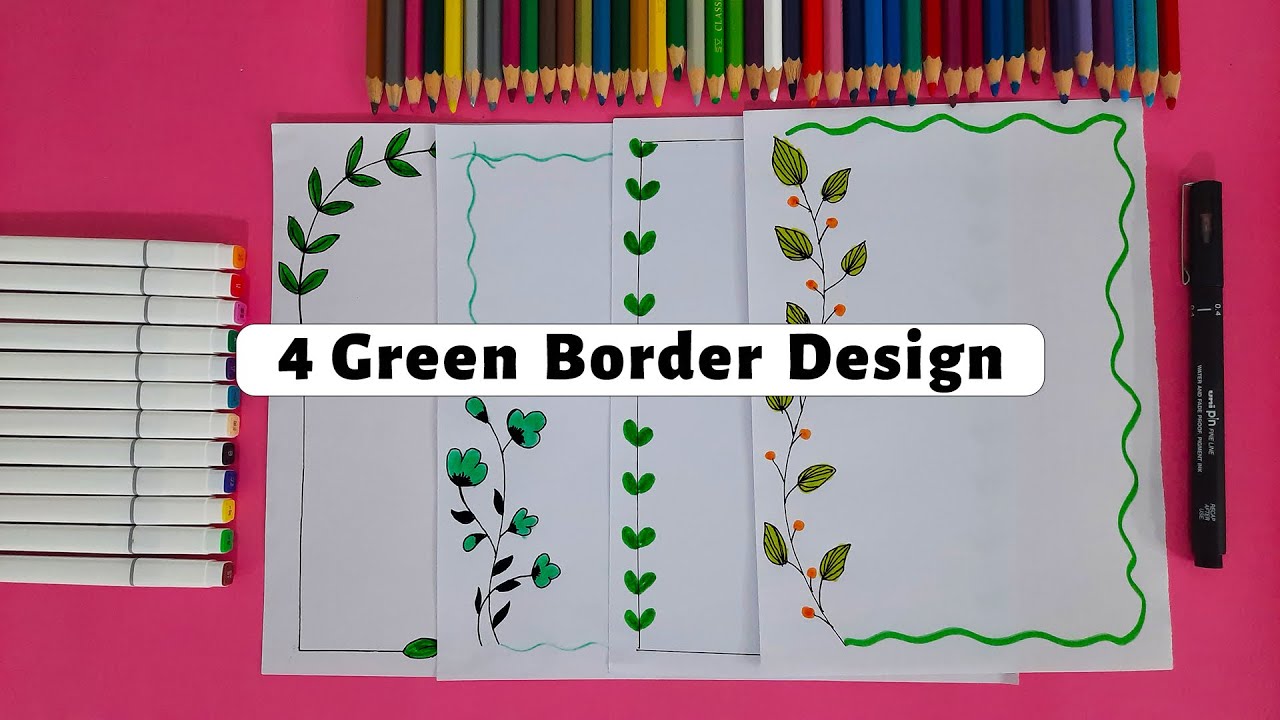 4 Green Border Designs | Project Work Designs | Front Page Design ...