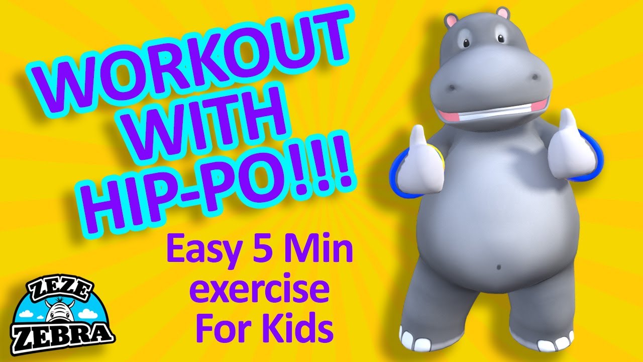 Simple exercise for kids with Hip-po | Zeze Zebra animation for kids ...