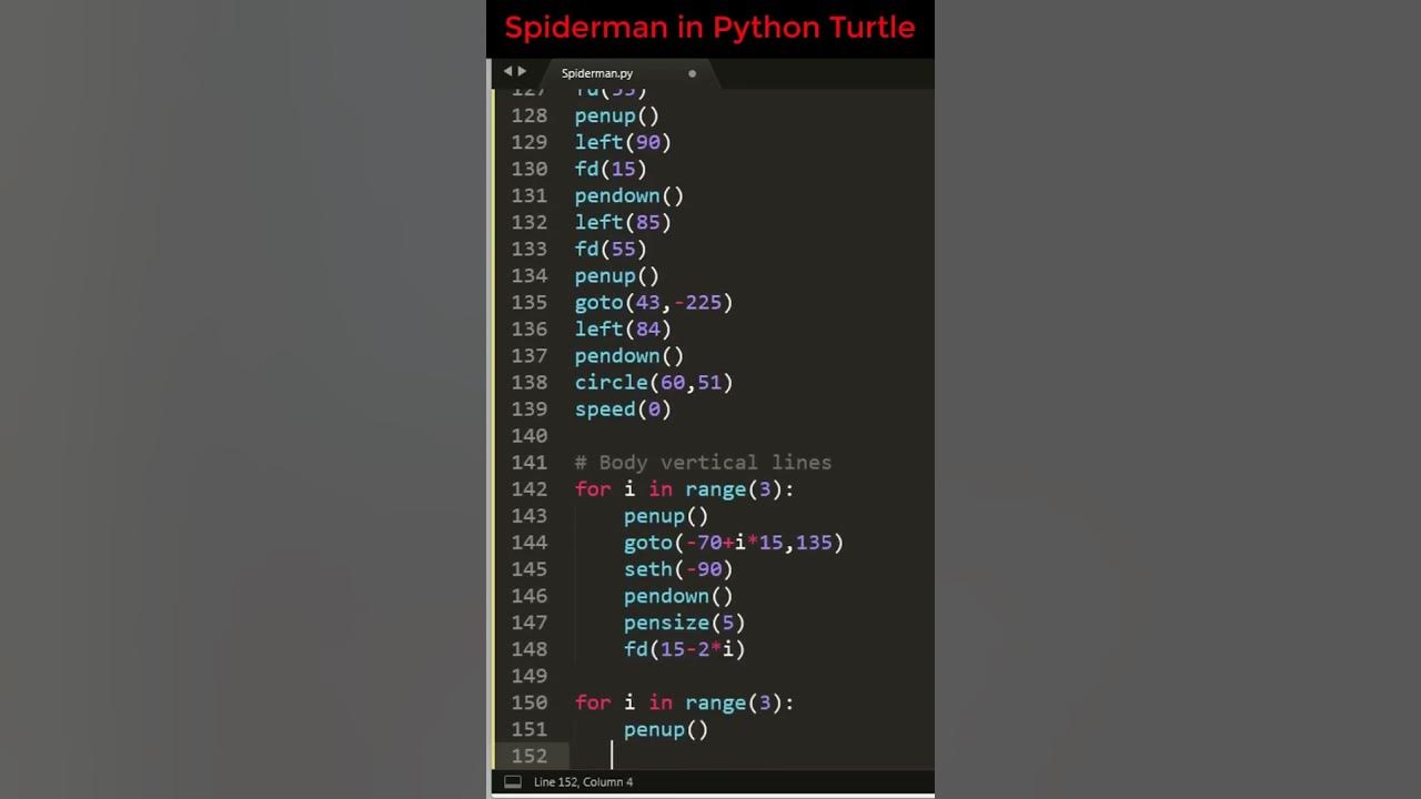 I draw Spiderman with Python code😎 #shorts - YouTube