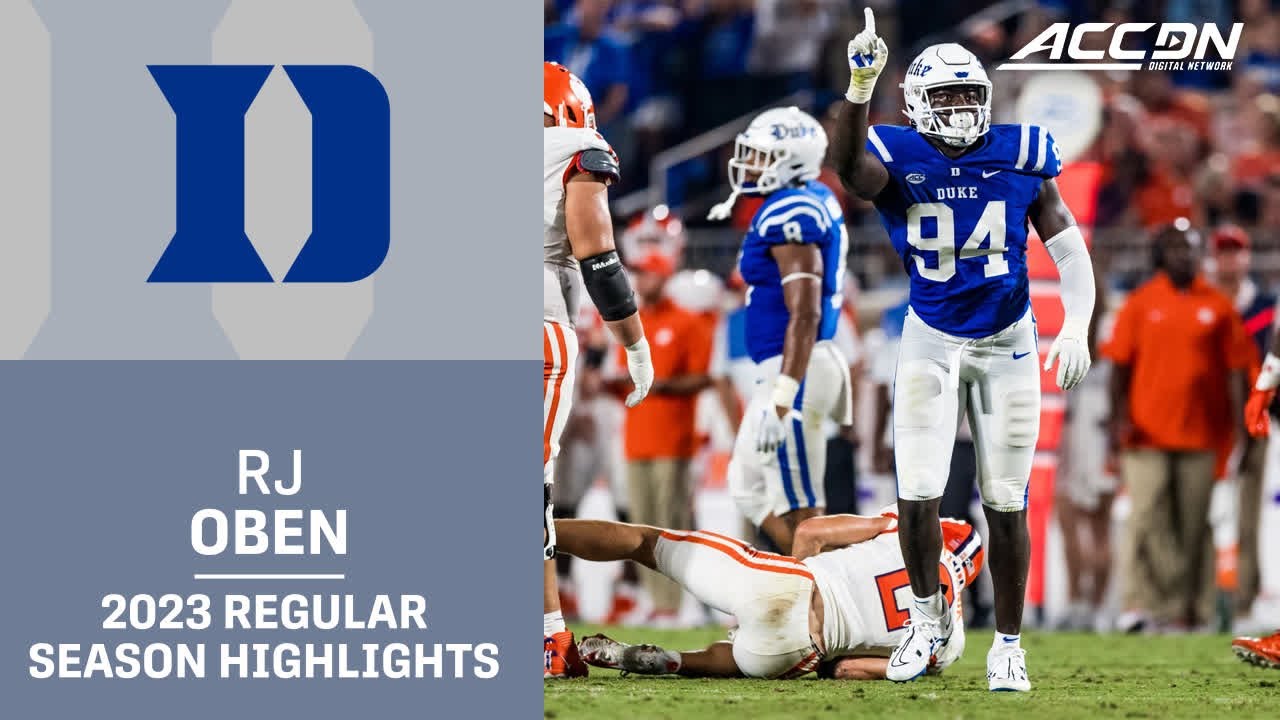 R.J. Oben 2023 Regular Season Highlights | Duke DL - YouTube