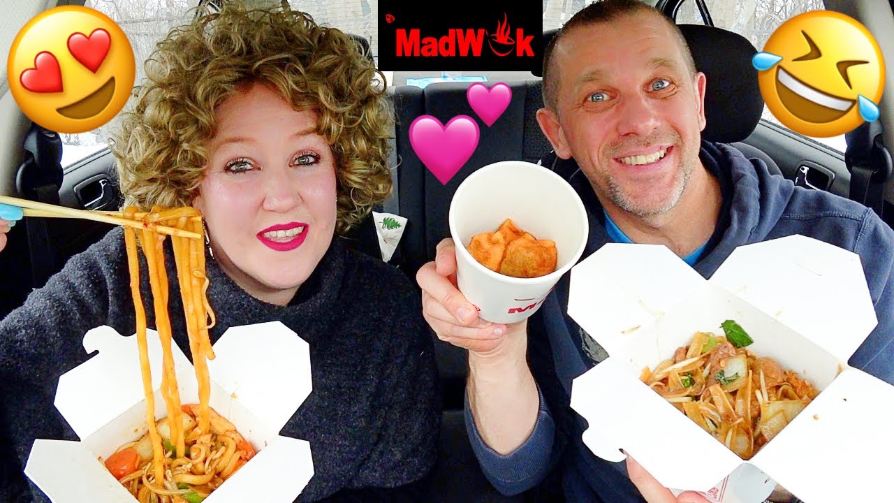 MAD WOK BEEF CHOW FUN + SZECHUAN CHICKEN 吃播 *EATING SHOW* (MUKBANG ...