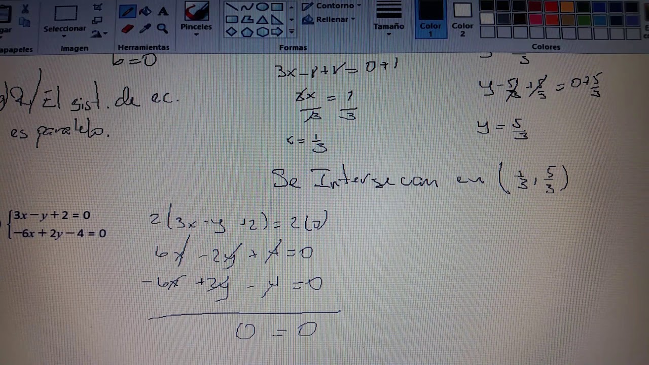 Décimo Mat Sistemas de ecuaciones consistentes e inconsistentes - YouTube