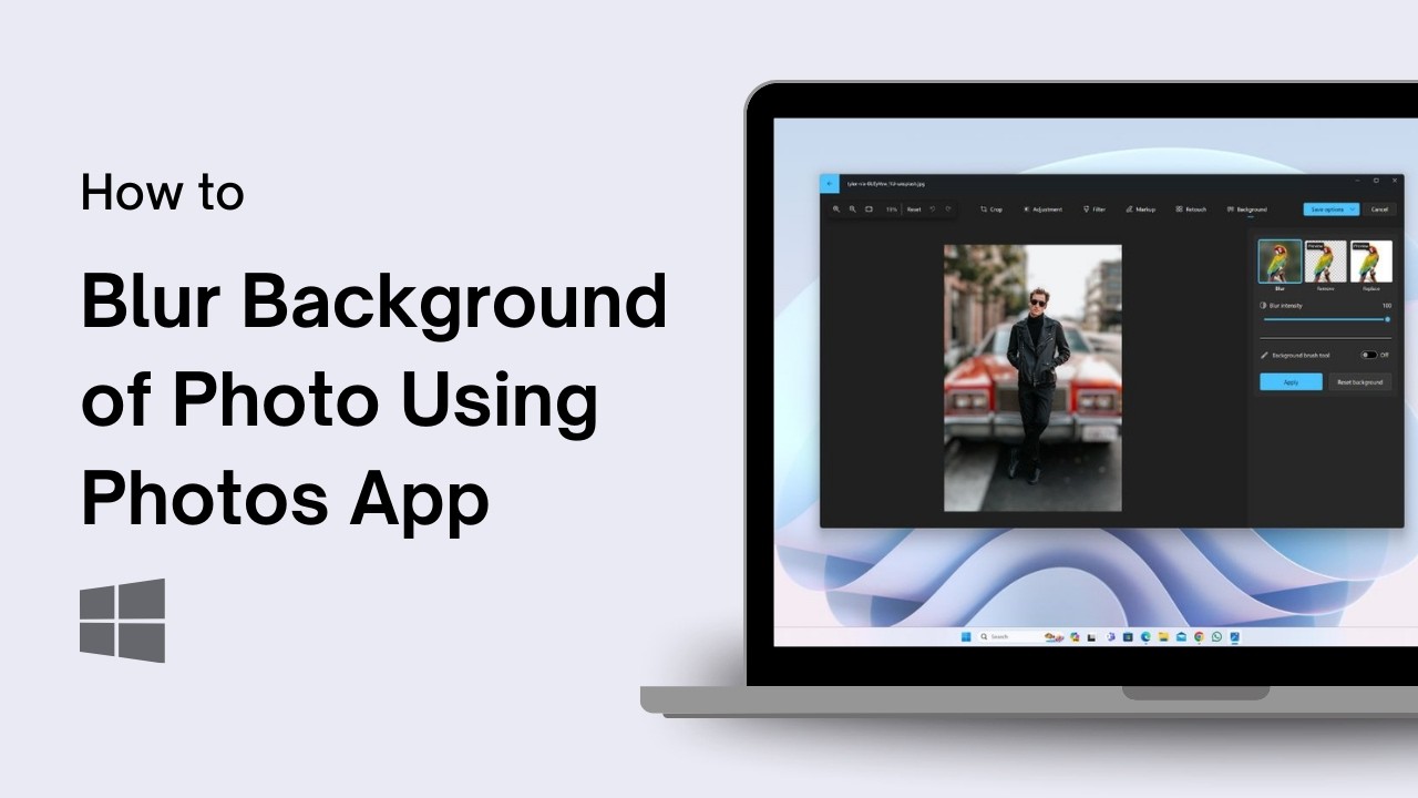 How to Blur Background of Photo Using Photos App on Windows 11 - YouTube