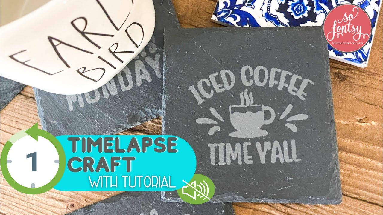 How to Etch Slate with Mesh Stencils ⏰ (Timelapse with Tutorial) - YouTube