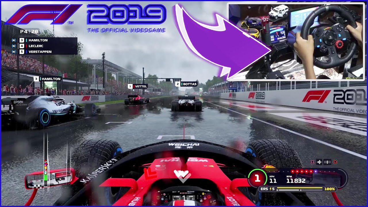 FERRARI F1 TEAM -Circuit Monza I F1 2019 (Logitech G29 Steering Wheel ...