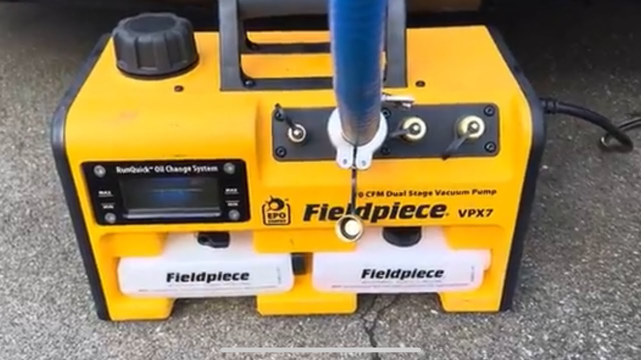 Fieldpiece VPX7 10 CFM vacuum pump, light weight, easiest oil change in ...