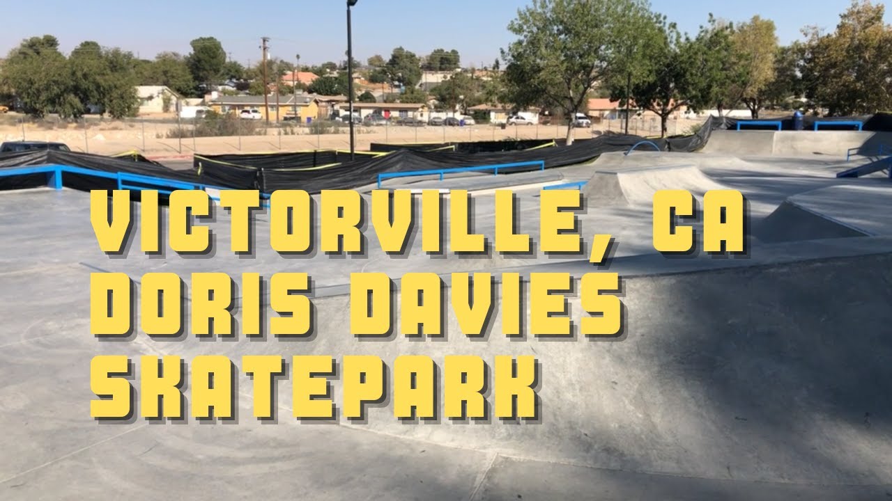Brand New Victorville CA Skatepark - Walk Thru - Opening Day At Doris ...