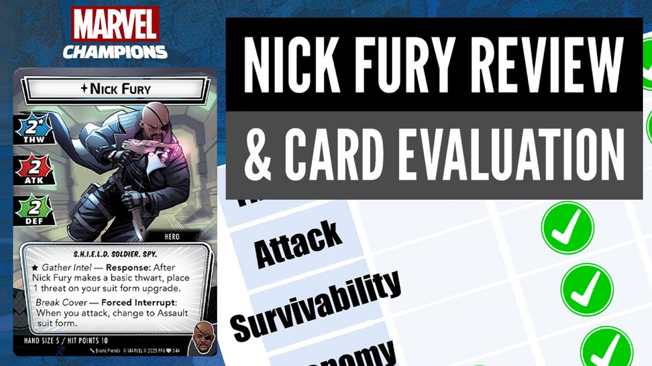 NICK FURY EVALUATION | Reviewing Hero Cards | Marvel Champions - YouTube
