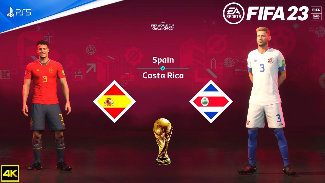 FIFA 23 - Spain vs. Costa Rica - FIFA World Cup 2022 Final Match - PS5 ...