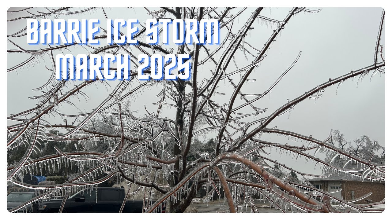 Barrie ON Canada Ice Storm Aftermath March 30, 2025 - YouTube