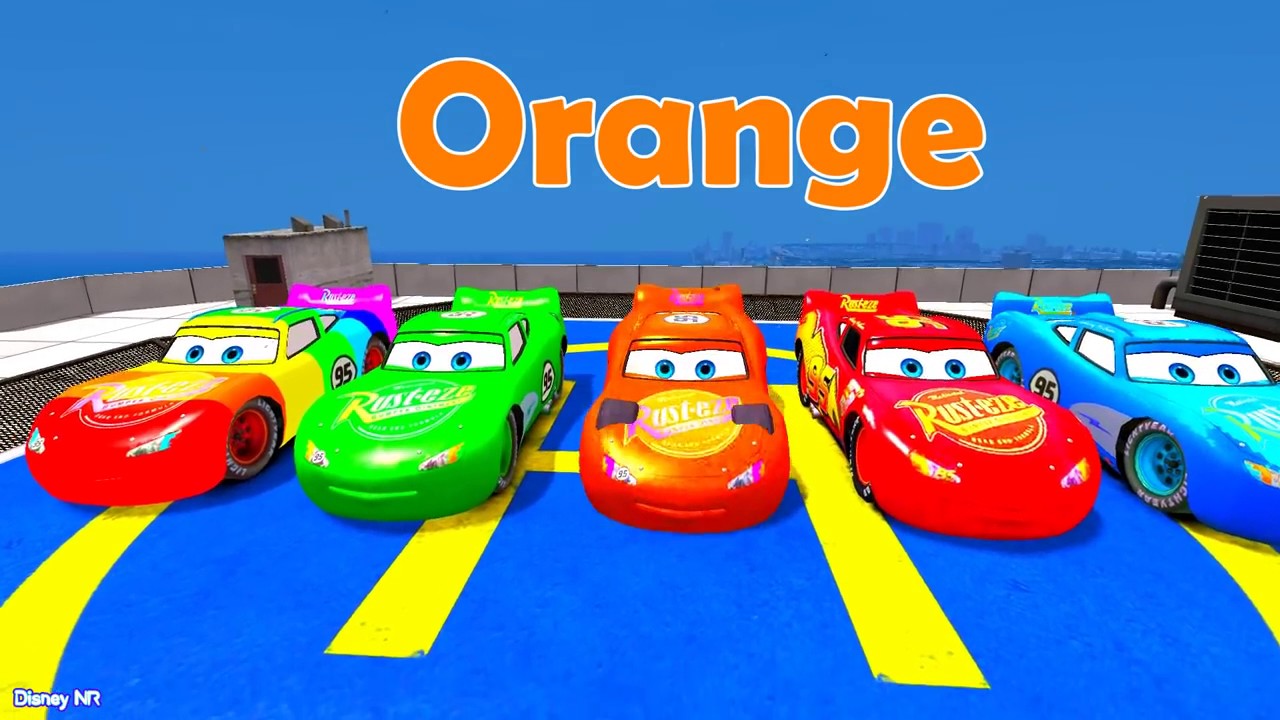 Learn Numbers Lightning Mcqueen Color Cars in Spiderman Cartoon Colors ...