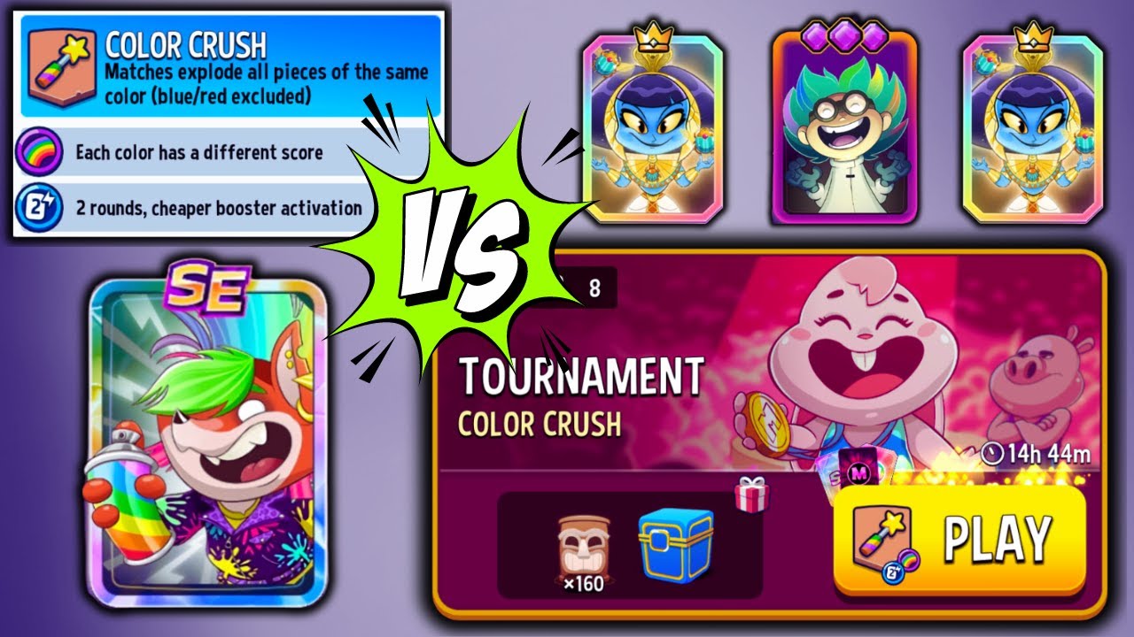 TOURNAMENT! 8 players Color Crush Rainbow | Match Masters - YouTube