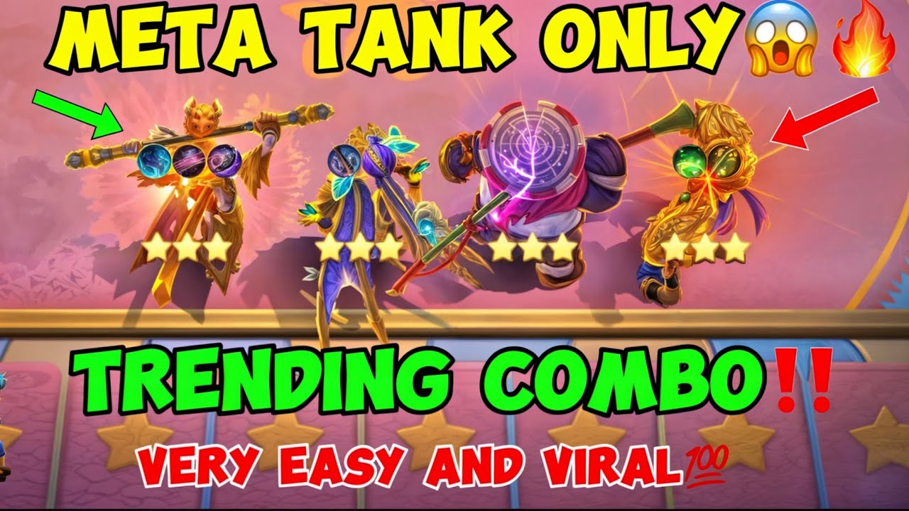 MAGIC CHESS “META TANK ONLY” 😱🔥|TRENDING COMBO💯 | VERY EASY AND VIRAL ...
