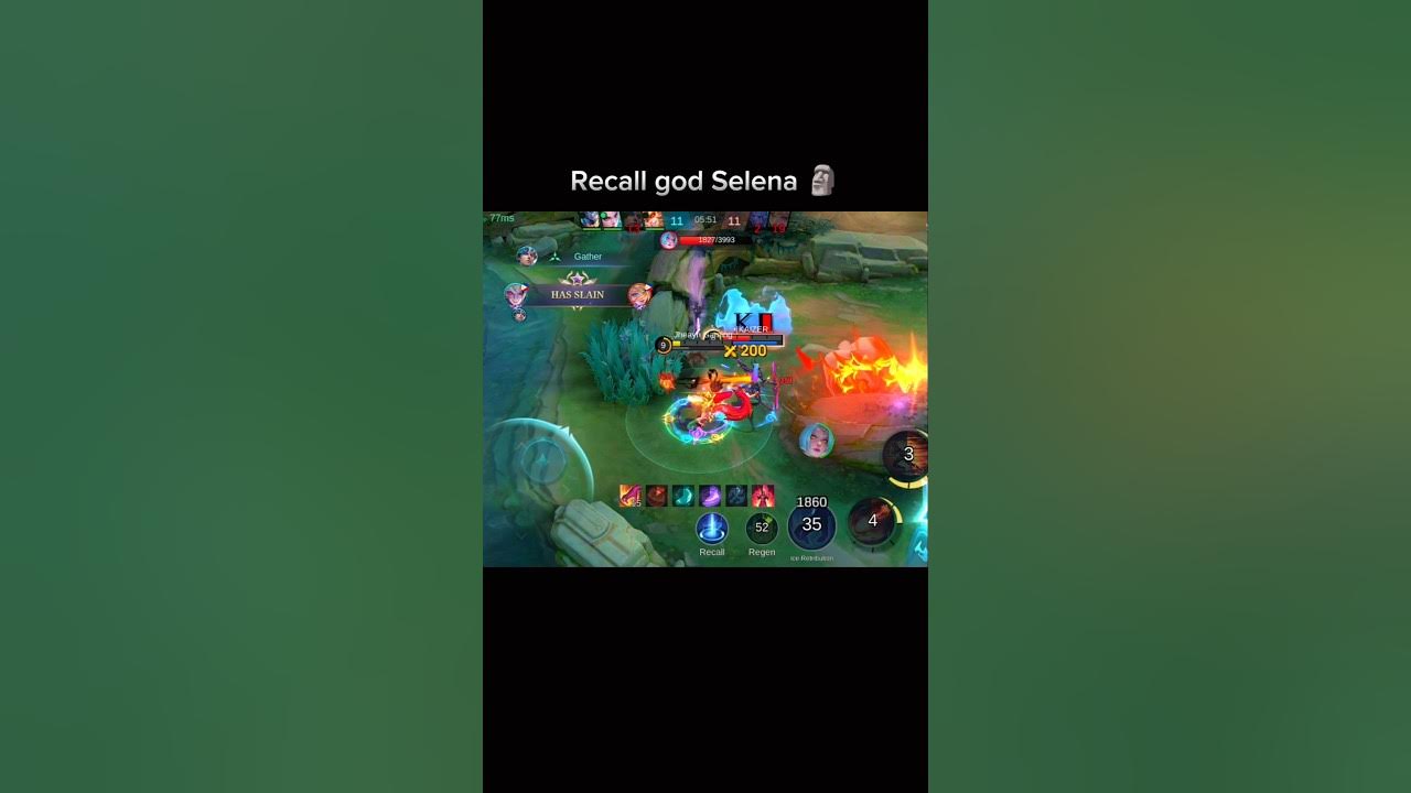 Recall god Selena 😈 #selena #dyrroth #gon #mobilelegends #mlbb #shorts #short @JheaynGaming #wtf ...