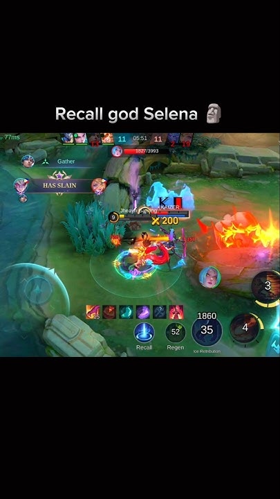 Recall god Selena 😈 #selena #dyrroth #gon #mobilelegends #mlbb #shorts #short @JheaynGaming #wtf ...