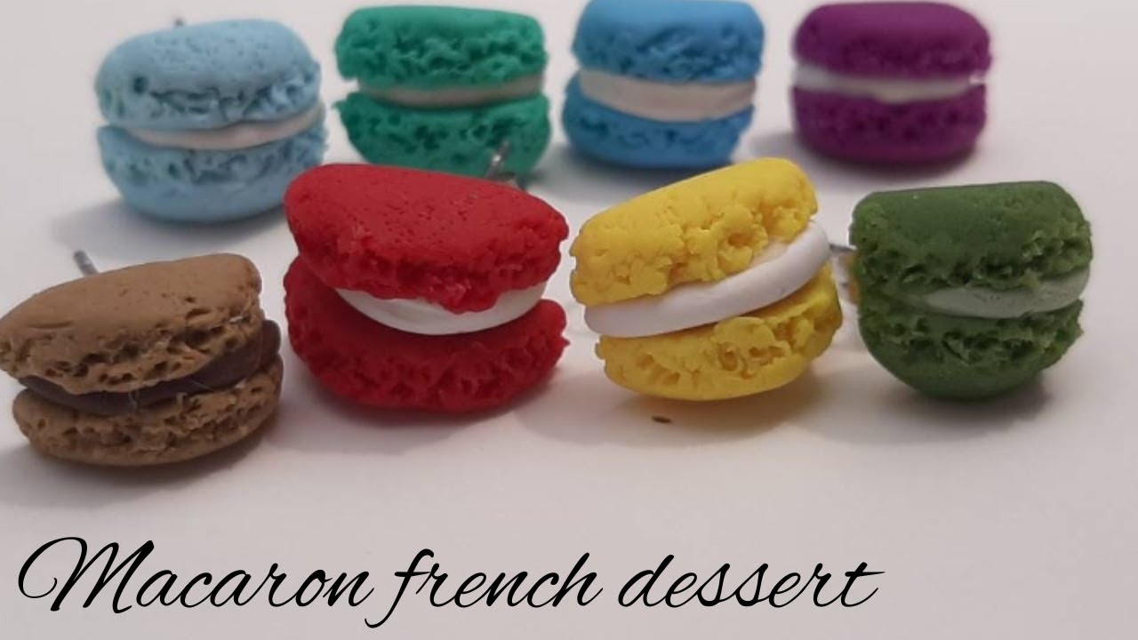 Miniature Macaron |polymer Clay tutorial for beginners |No mold clay macaron | Polymer Clay ...