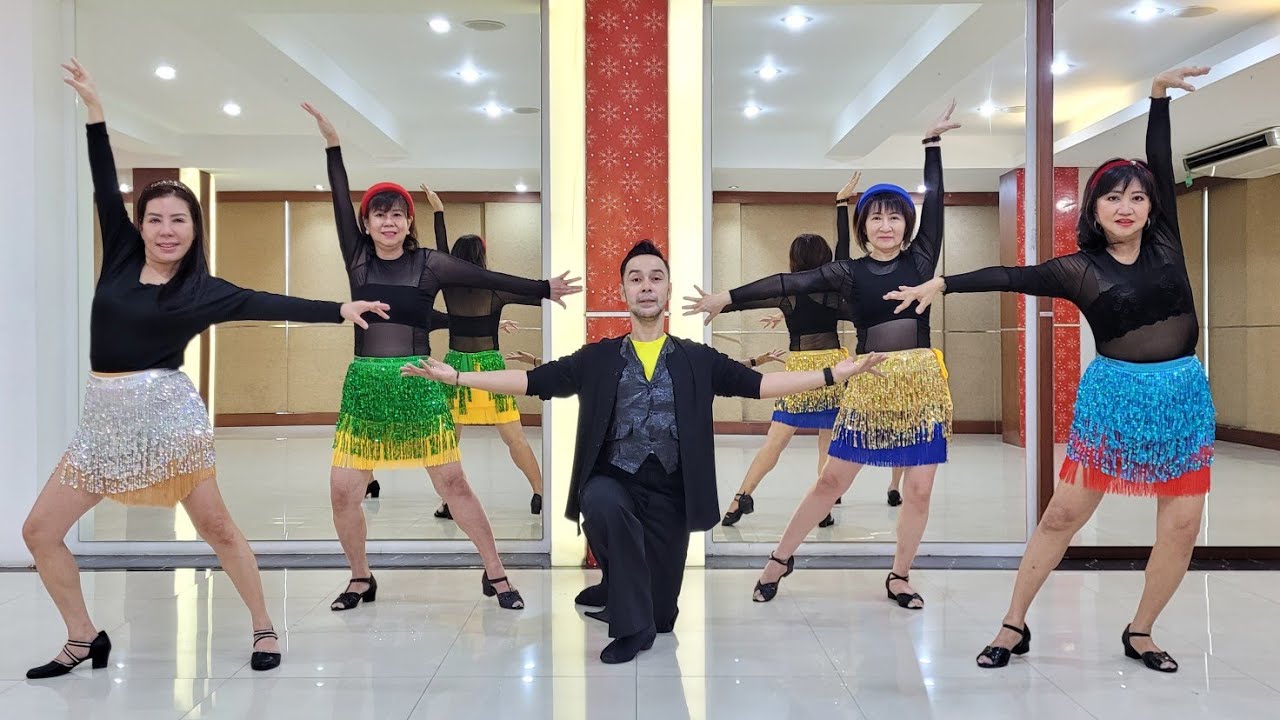 KARAOKE - line dance demo by Princess class - YouTube