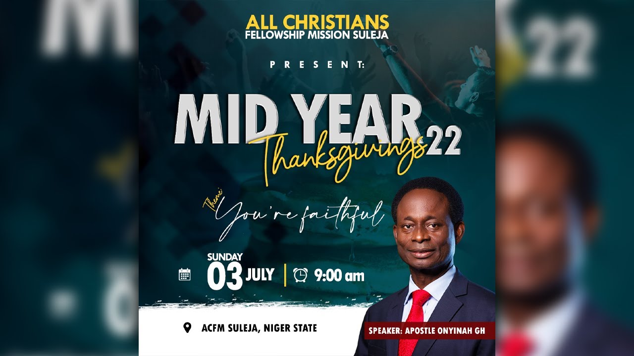 Church Flyer Design | Mid-Year Thanksgiving Service | Photoshop ...