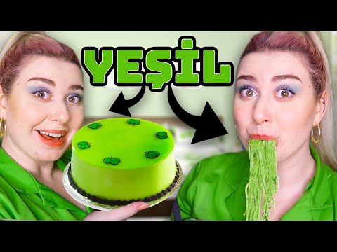 TEK RENK İFTAR MENÜSÜ 🥦|YEŞİL 🍏🥝🍀