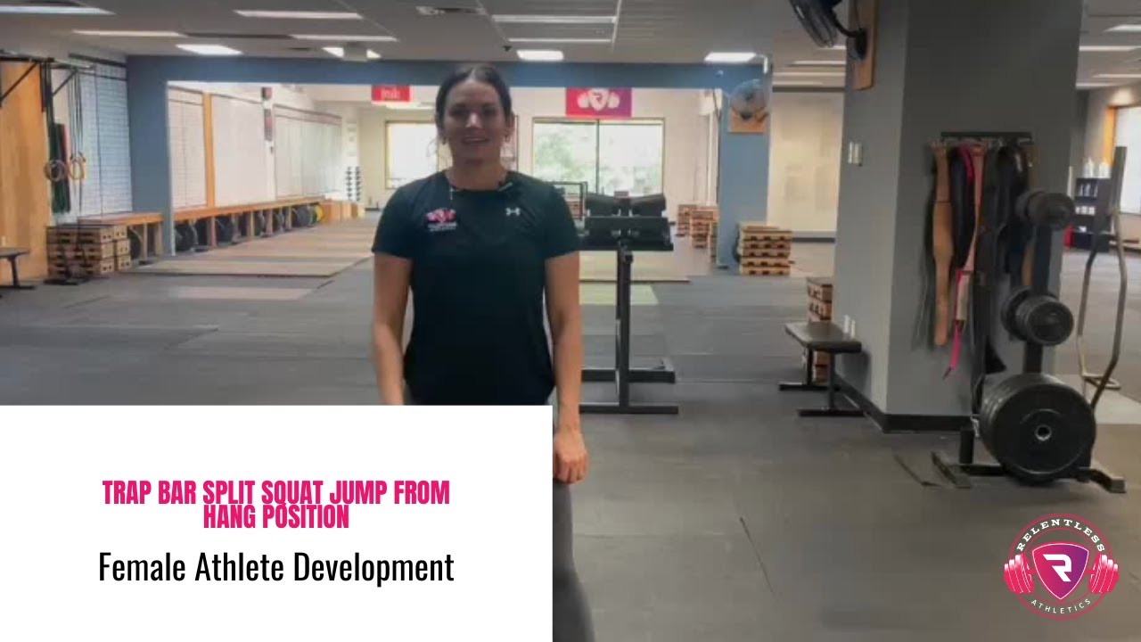 Trap Bar Split Squat Jump from hang position - YouTube