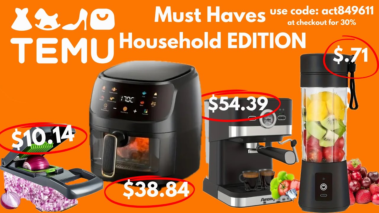 Temu Must Haves Household Edition| Air Fryer, Espresso Machine ...