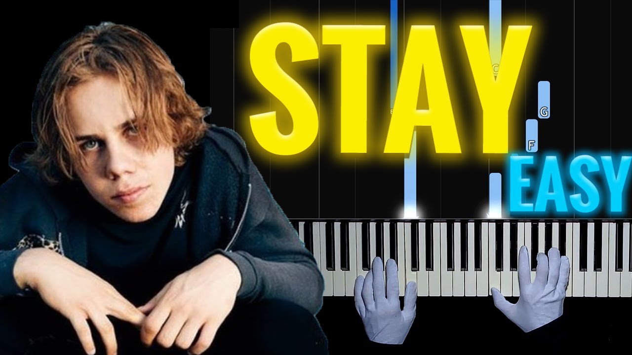 The Kid LAROI, Justin Bieber - Stay | EASY Piano - Hands Tutorial - YouTube