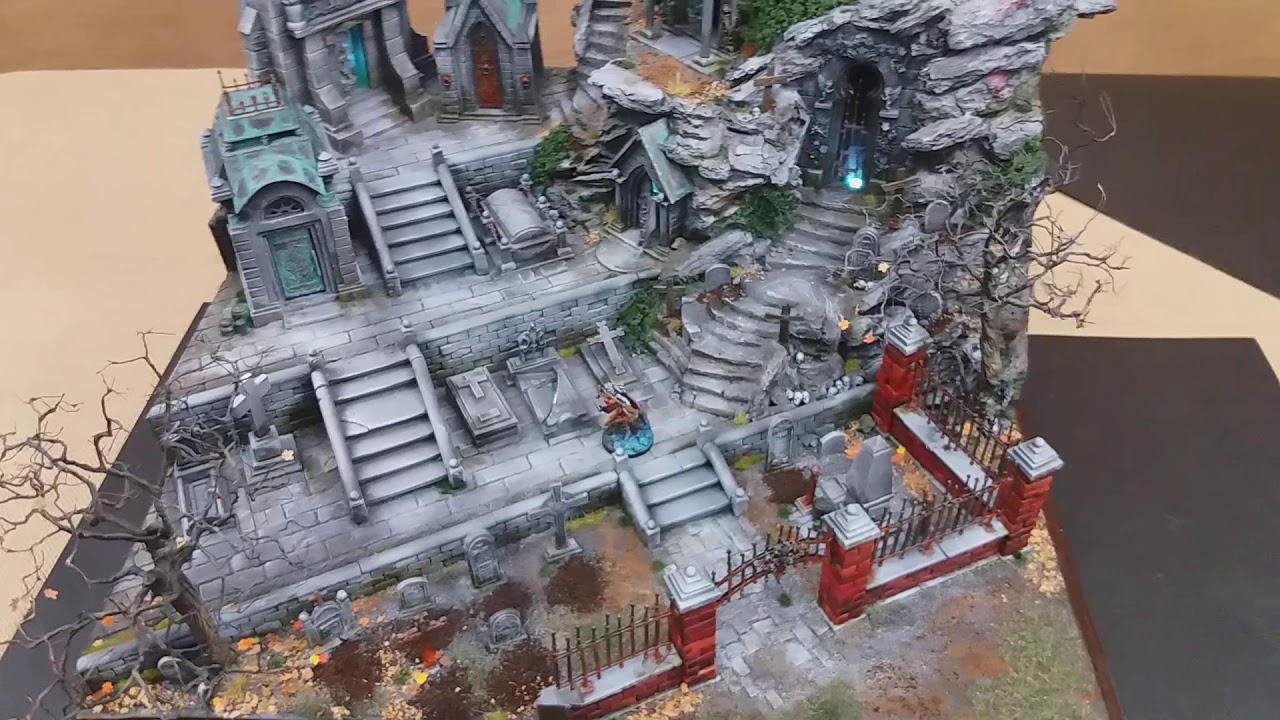 Graveyard diorama - YouTube