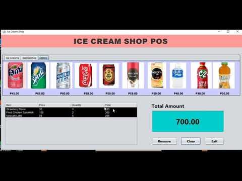 Ice Cream Shop POS in Netbeans Java - YouTube