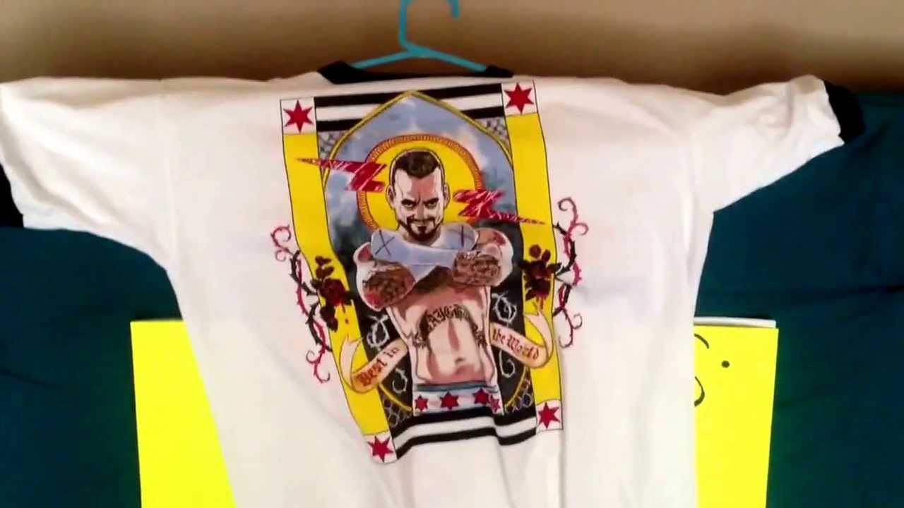 CM Punk Second City Saint T-shirt review with wristbands - YouTube
