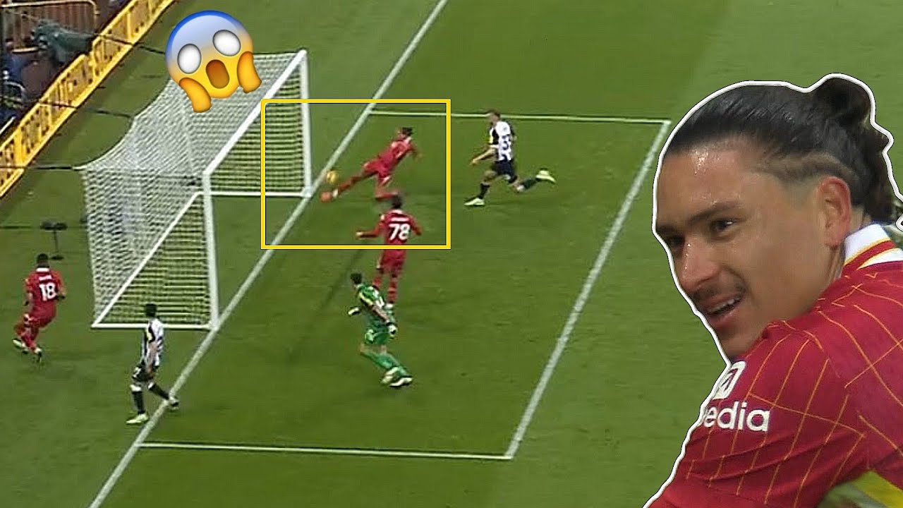 😱 Darwin Nunez CRAZY open miss goal against Newcastle United - YouTube